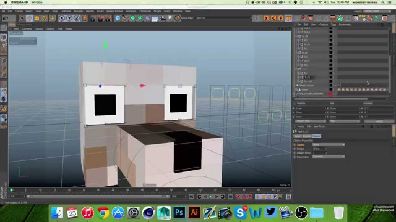 Cinema 4D Minecraft Speed Rigging Wolf - YouTube
