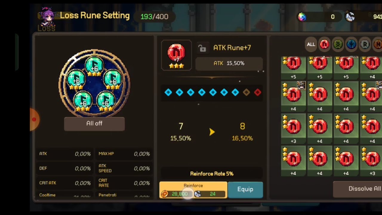 Unknown Knight Rune upgrading+7 #1 - YouTube