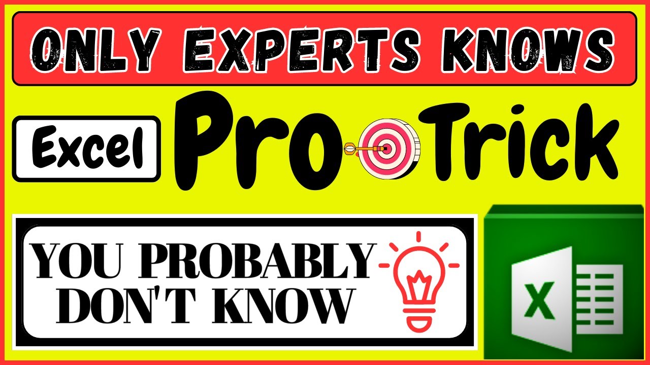 😱 Excel Tips for Becoming a Excel Pro| Magic of Constant | 99% Excel ...