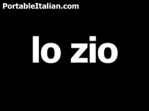 Italian word for uncle is lo zio - YouTube