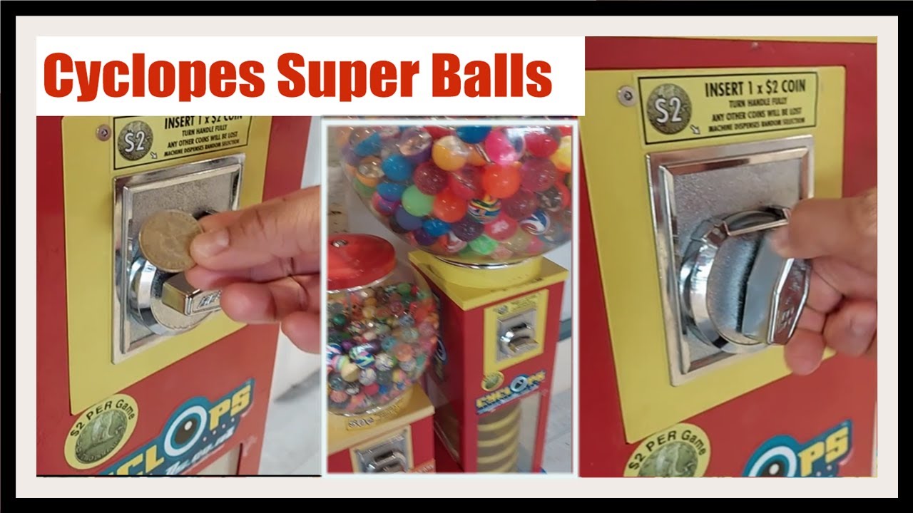 Huge Cyclopes Super Balls Vending Machine - YouTube