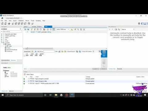 Cara Membuat Database dan Tabel Pada MySQL Workbench - YouTube