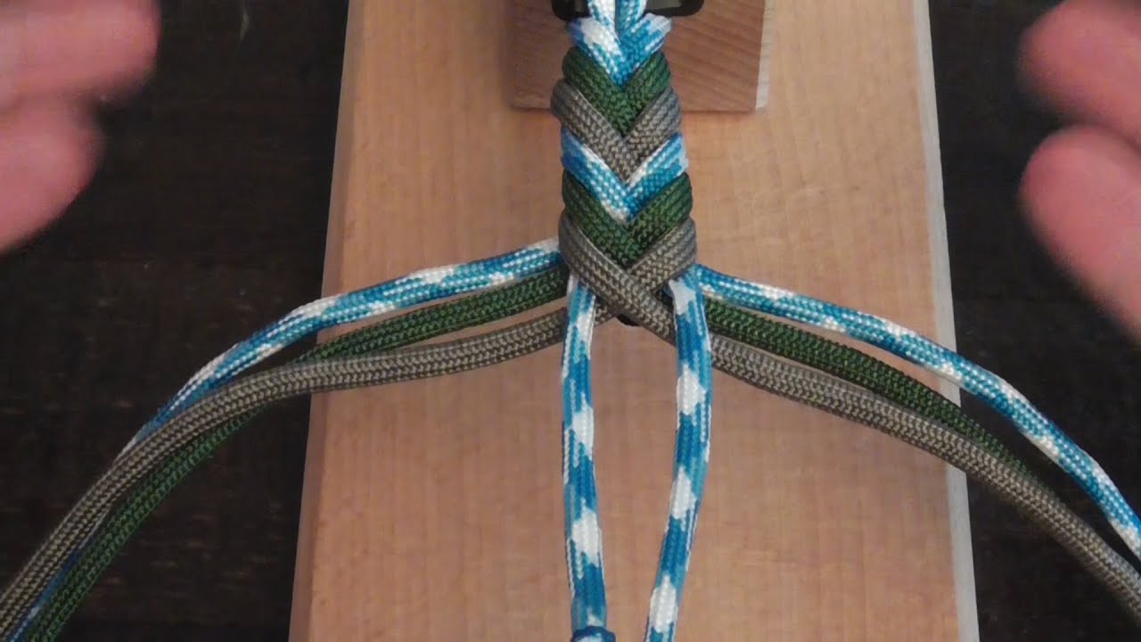 Paracord multicolor fishtail bracelet - YouTube