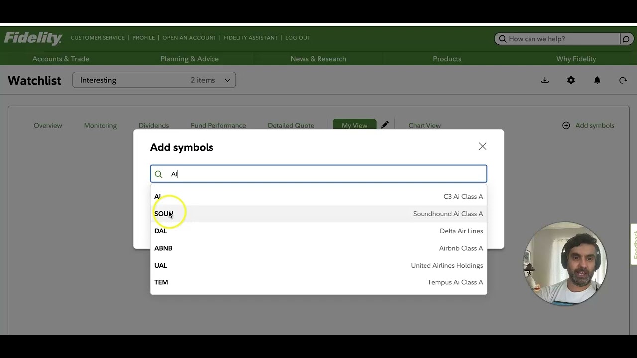Create A 52 Week High Watch List With Fidelity - YouTube