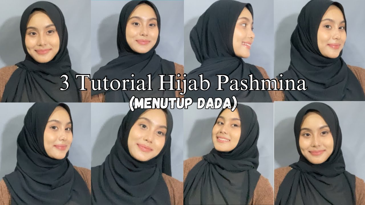 TUTORIAL PASHMINA MENUTUP DADA TERBARU, KEKINIAN DAN MODIS - YouTube