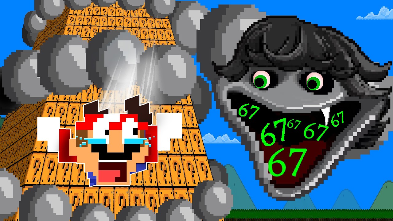Mario vs The STRONGEST HUNGRY WORM 67 in Super Mario Bros. (Final ...