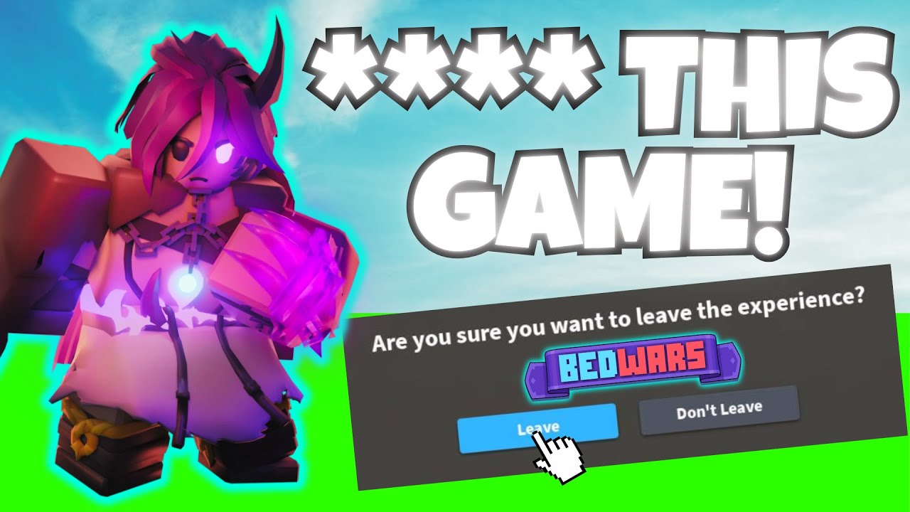 quitting roblox bedwars after this kaida kit fail... (INSANE RAGE ...
