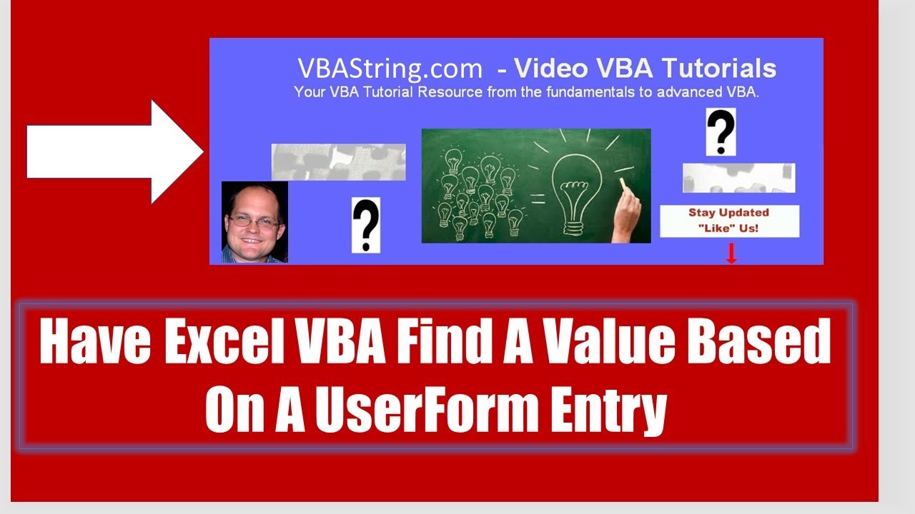 Have Excel VBA Find A Value Based On A UserForm Entry YouTube Have Excel VBA Find A Value Based On A UserForm Entry YouTube