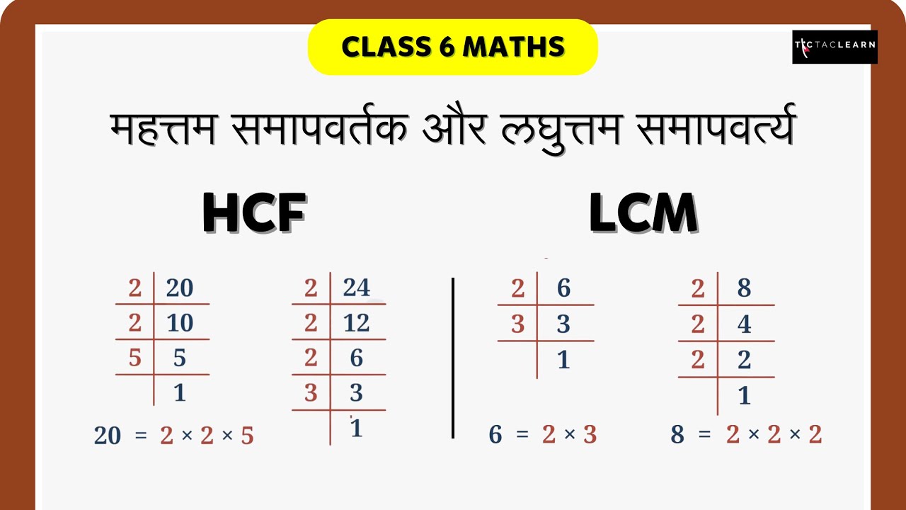 महत्तम समापवर्तक और लघुत्तम समापवर्त्य | Part 1/3 | HCF and LCM | Class ...