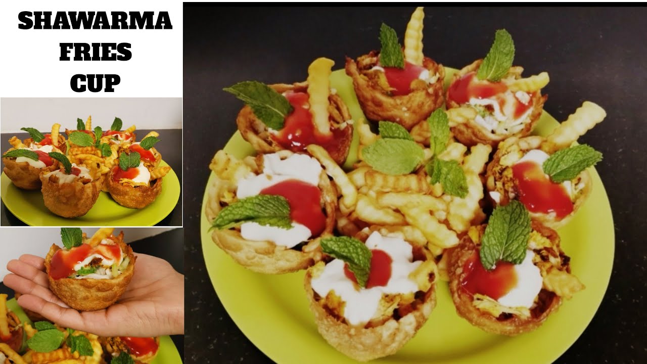 How to make shawarma fries cup| shawarma pot|shawarma flower pot|tea ...