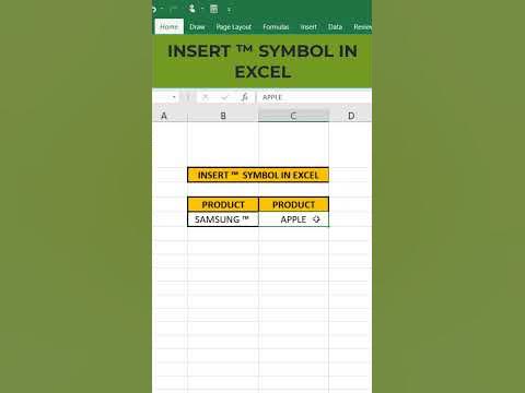 INSERT ™ SYMBOL IN EXCEL #excelshorts #shorts #exceltips #exceltutorial #excel #exceltricks ...