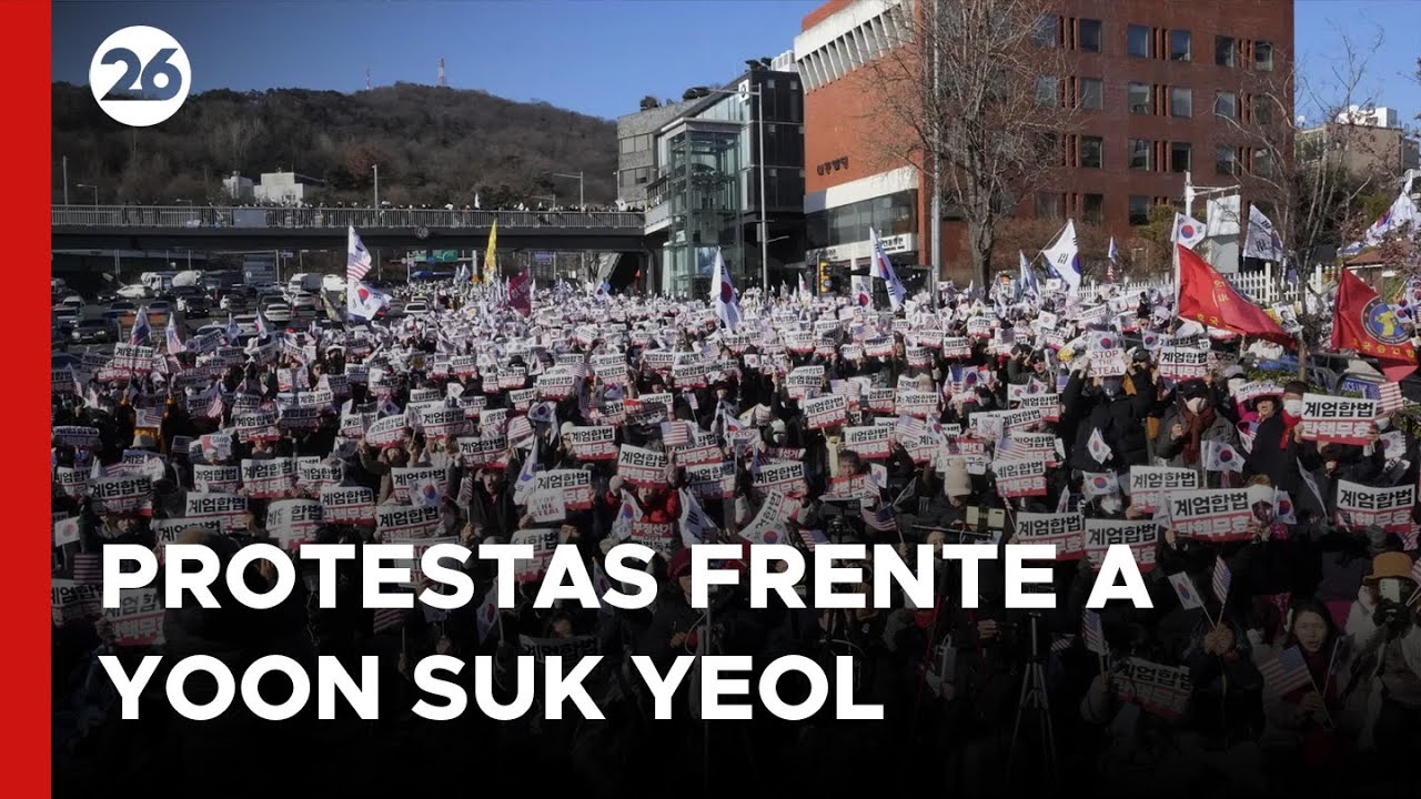 🚨 AHORA - COREA DEL SUR | PROTESTAS frente a la residencia de YOON SUK ...