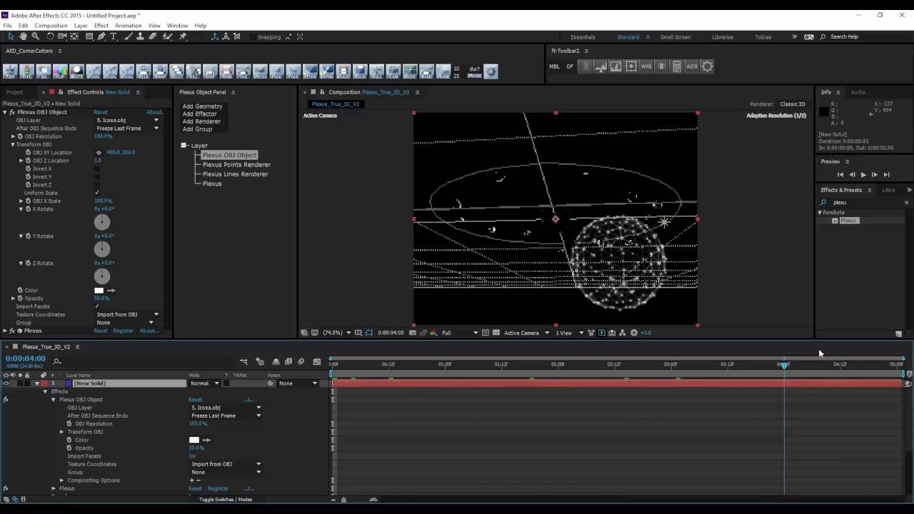 Plexus 3 - Getting True 3D Behavior From Cinema 4D Import - YouTube