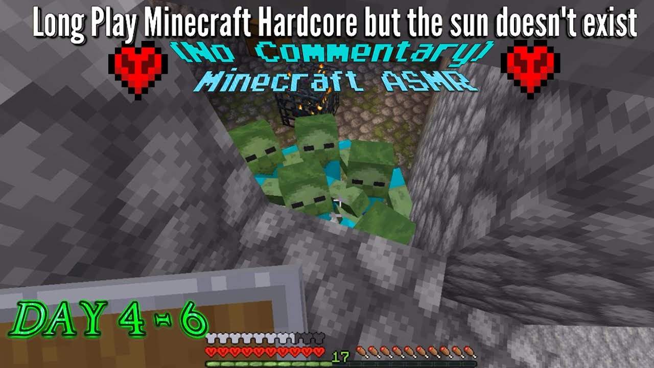 Long Play Minecraft Hardcore but the sun doesn't exist Day 4-6 (No ...