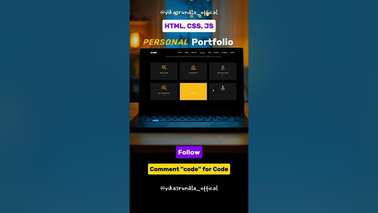 Personal Portfolio Website Coding Frontendprojects Webdevelopment Youtube