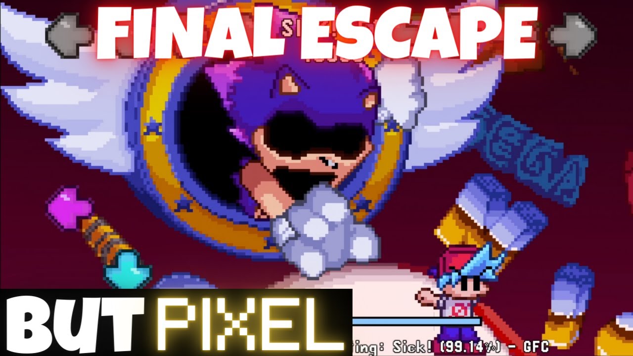 FINAL ESCAPE BUT PIXEL Friday Night Funkin Vs Sonic exe 2 5 3 0