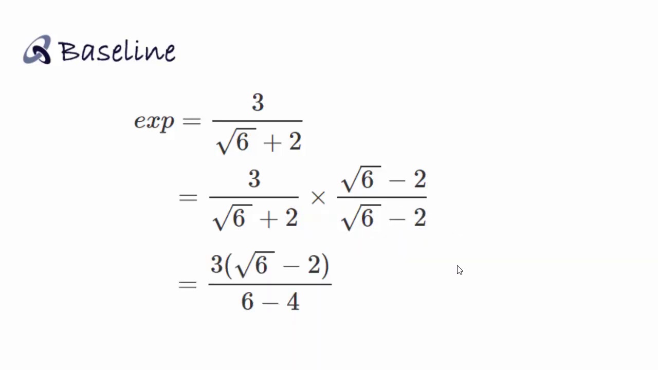 Maths 1: Rationalise Surds - YouTube