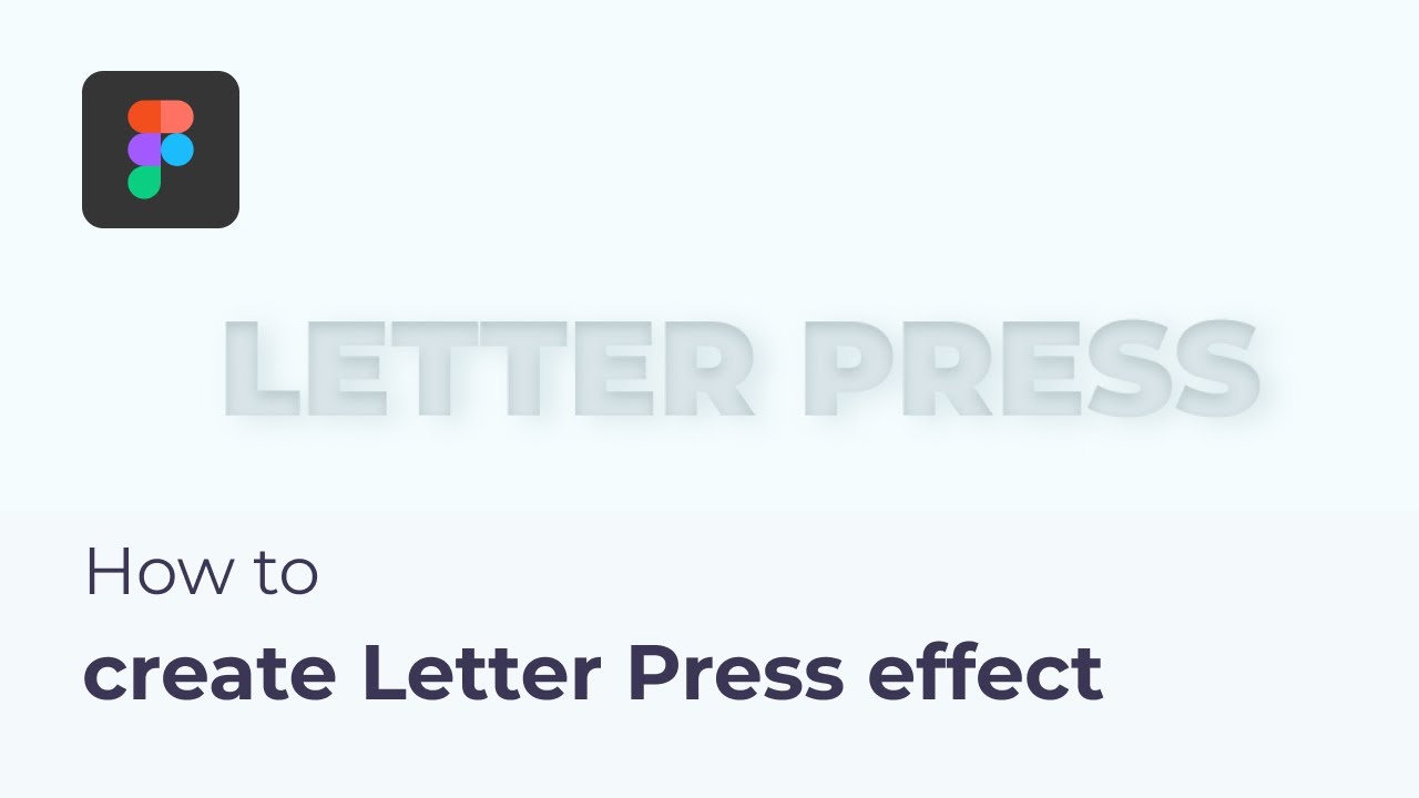 How to create letter press effect Text in Figma - YouTube