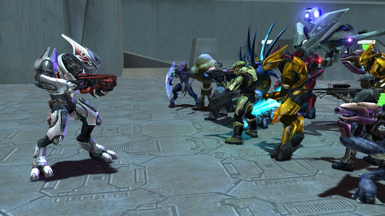 Halo Reach Elite Ultra VS. Halo 1 Characters - YouTube