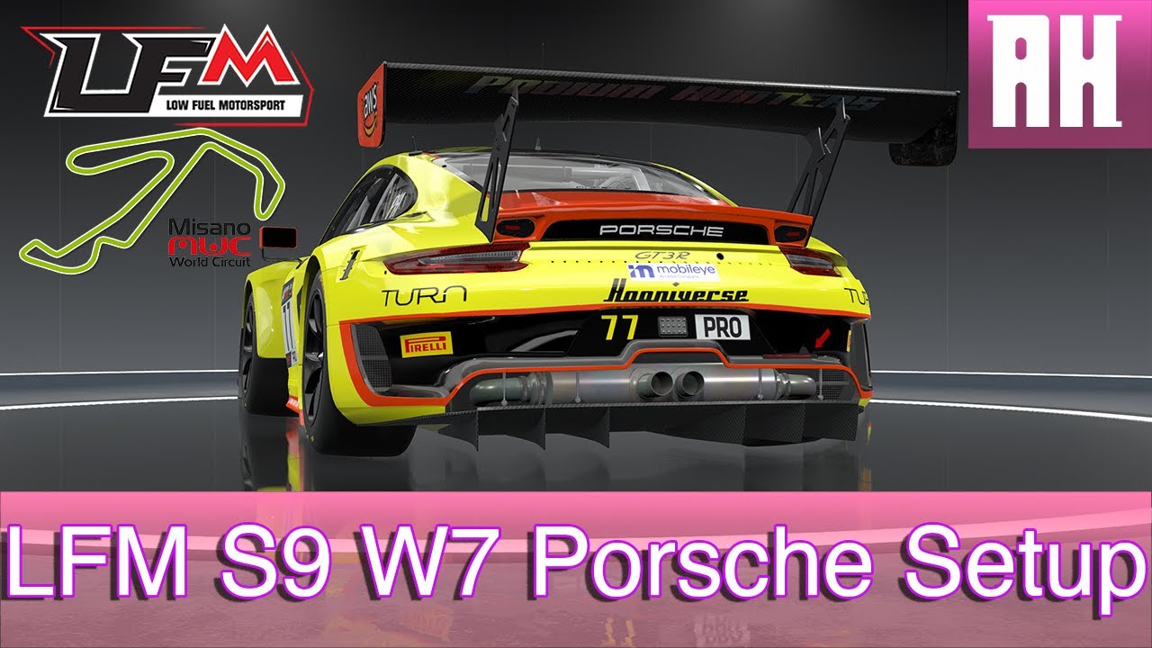 ACC LFM Misano S9 W7 Porsche Setup - YouTube