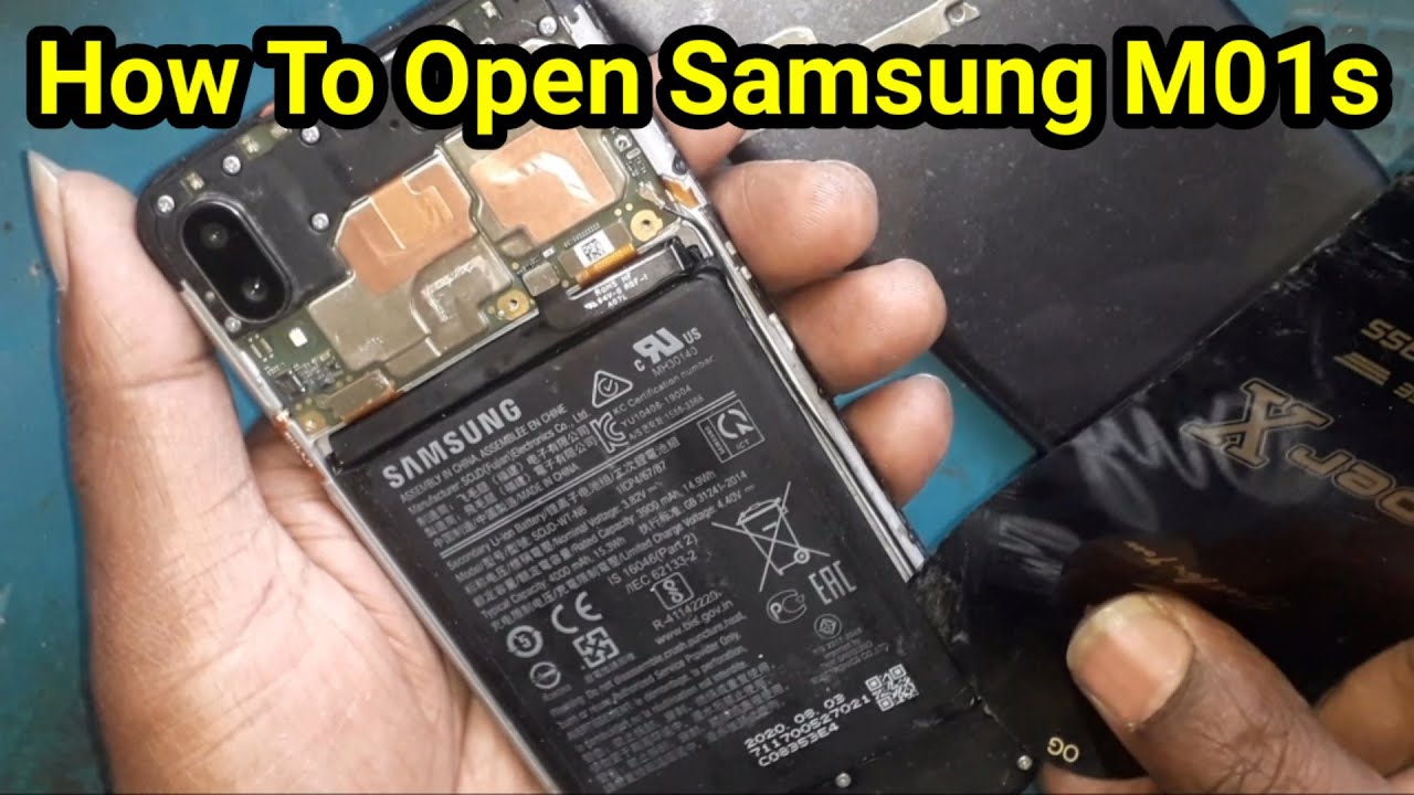 How To Open Samsung M01s / Samsung M01s Open Back Cover / Samsung M01s ...