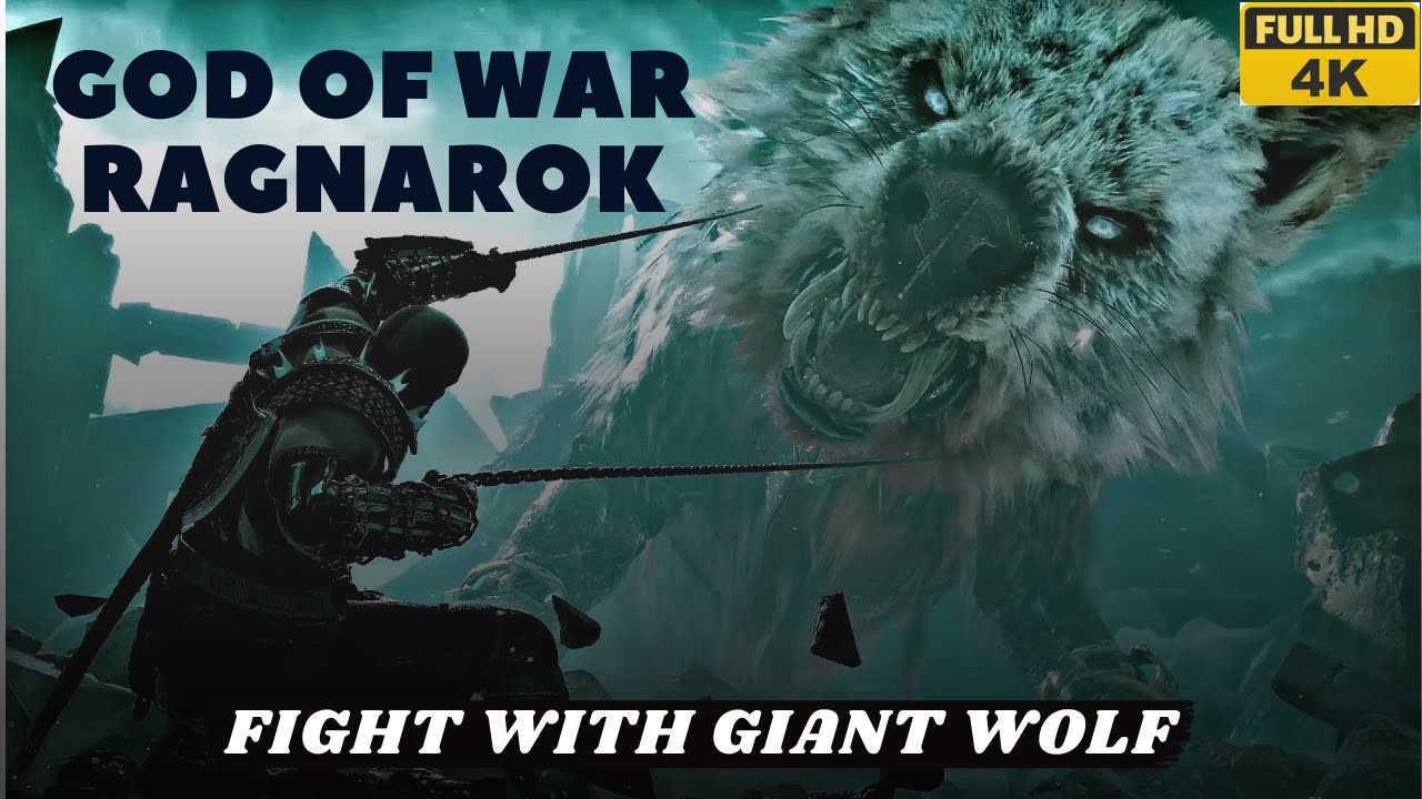 (PS5) God Of War Ragnarok - Kratos Fighting With Wolf | God Of War ...