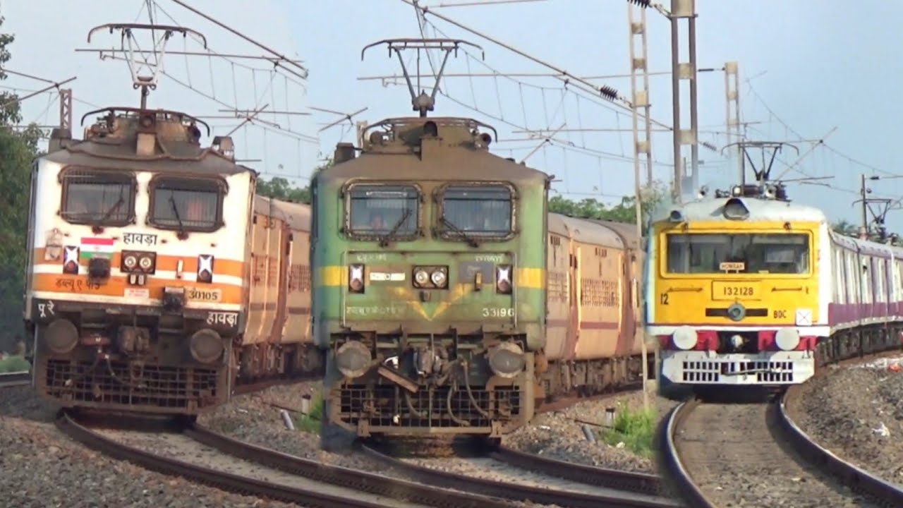 Dangerous Highspeed Curving Trains | Azimganj+Silchar Express+Wap5+WAG9 ...