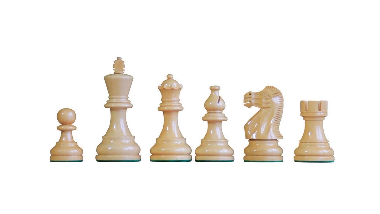 Atlantic Series Black & Natural Chess Pieces - YouTube