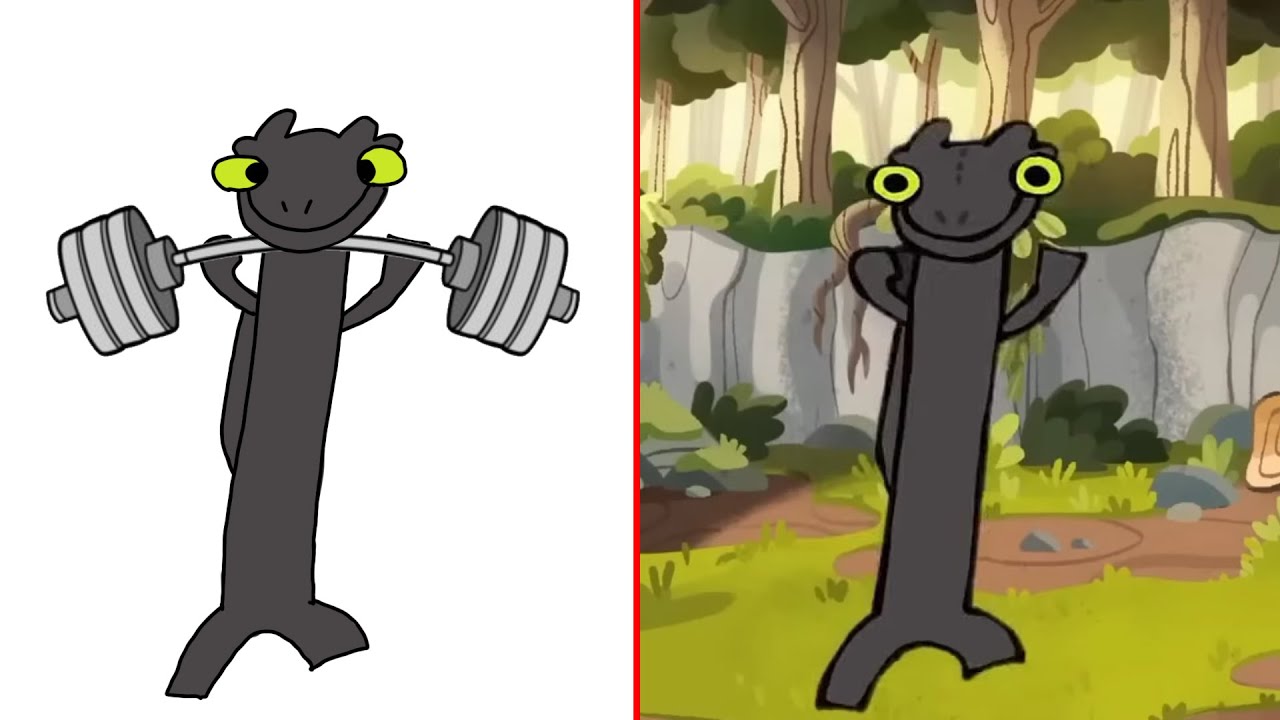 Toothless Dancing Funny Drawing Meme 😂 Try Not To Laugh 😂 - YouTube