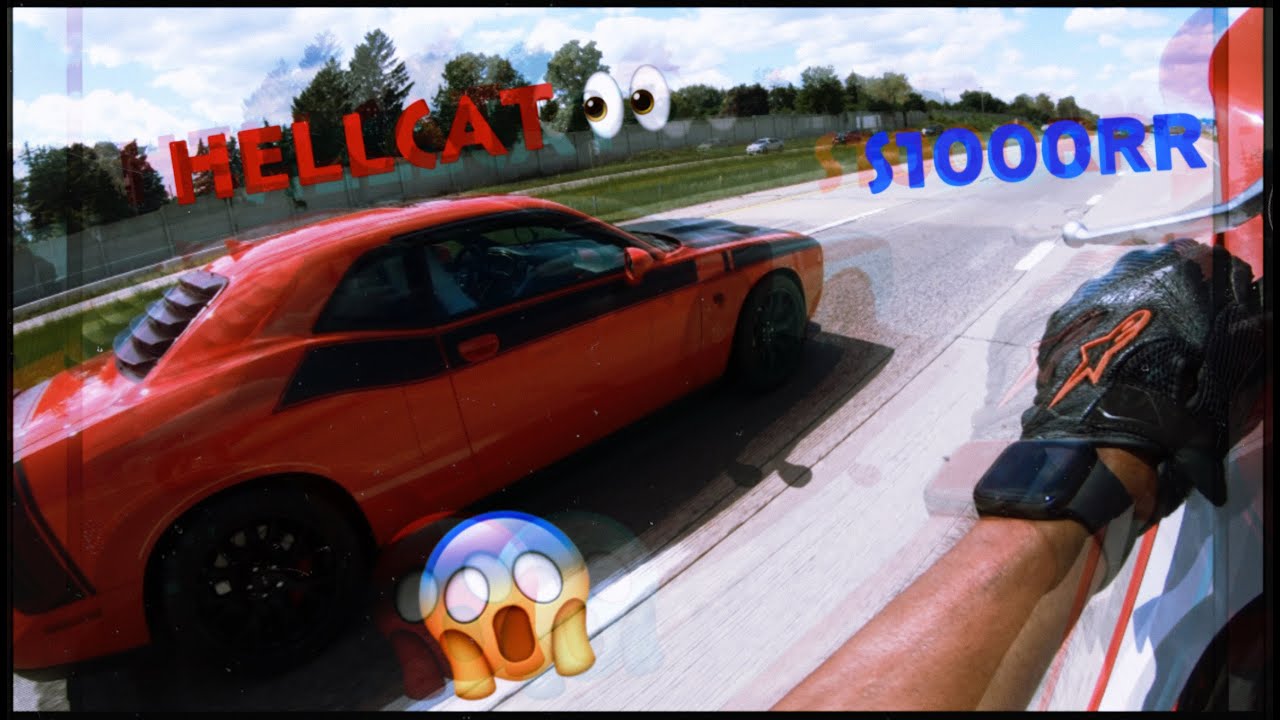Hellcat vs BMW S1000RR!!! Who's Faster??? - YouTube