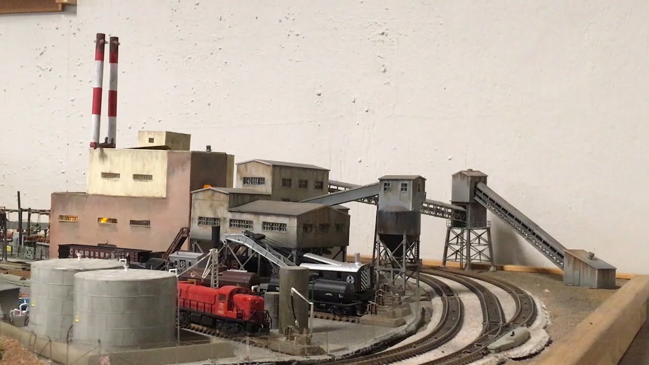 short clip - N scale power plant - YouTube