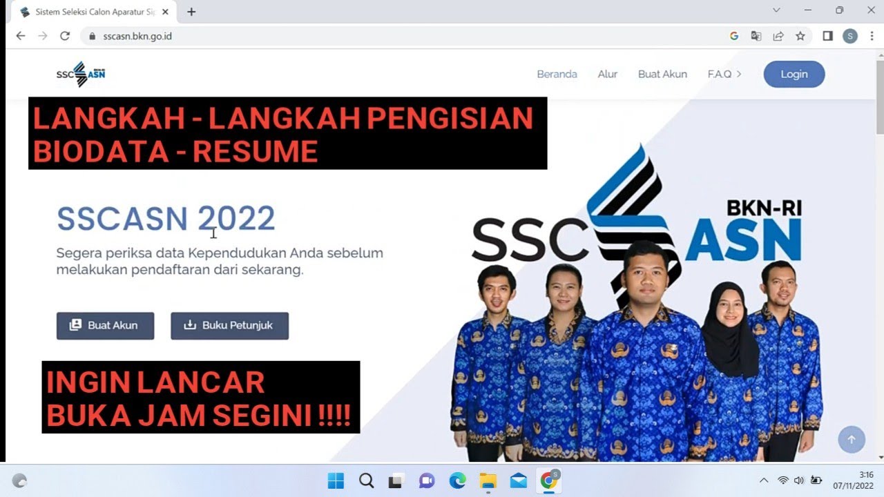 TUTORIAL LENGKAP PENGISIAN SSCASN DARI ISI BIODATA SAMPAI RESUME SSCASN ...