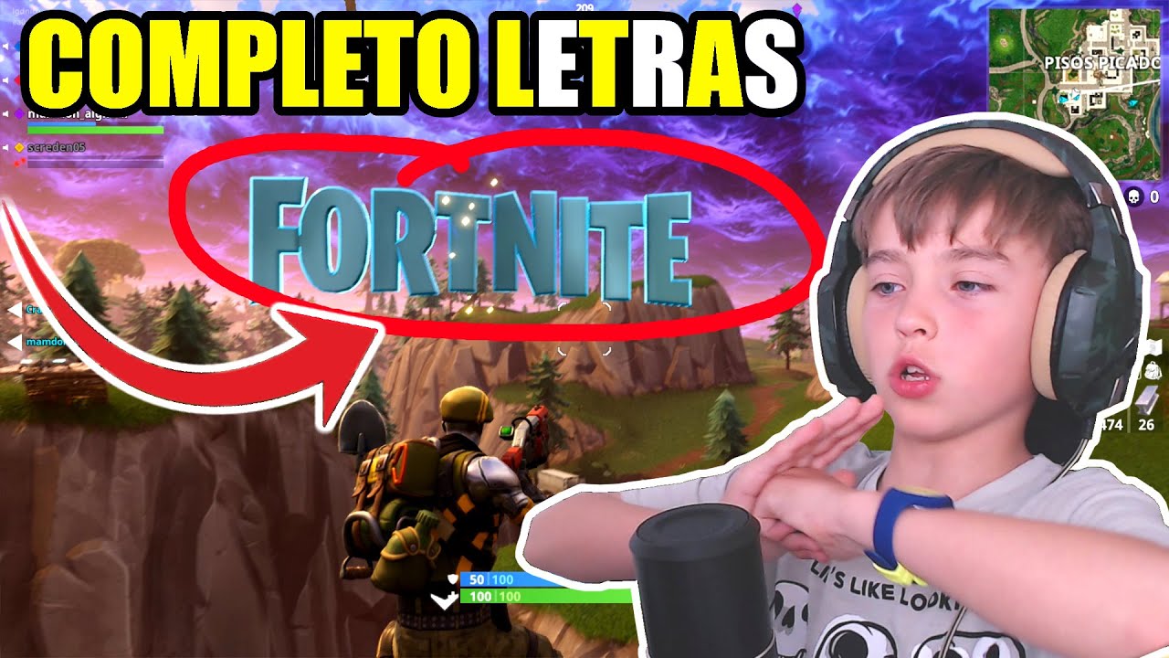 COMPLETO LA PALABRA FORTNITE EN 50 VS 50 - YouTube