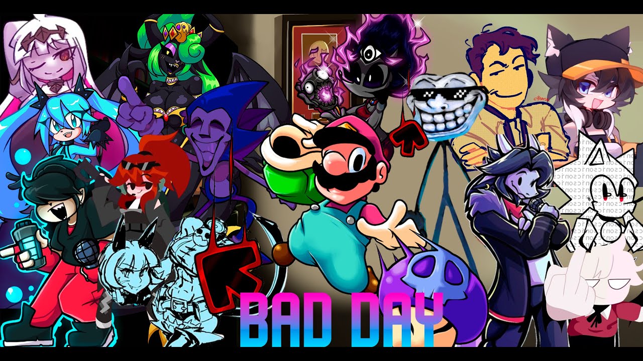 Bad Day but Everyone Sings It (FNF Bad Day but Everyone Sings It) - YouTube