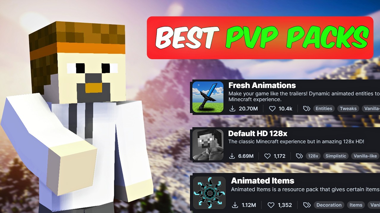 Top 5 BEST PvP Texture Packs (Smooth FPS + Clean Look) - YouTube