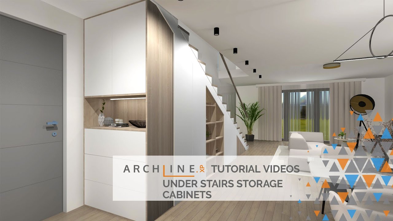 Under Stairs Storage Cabinets - ARCHLine.XP Tutorial - YouTube