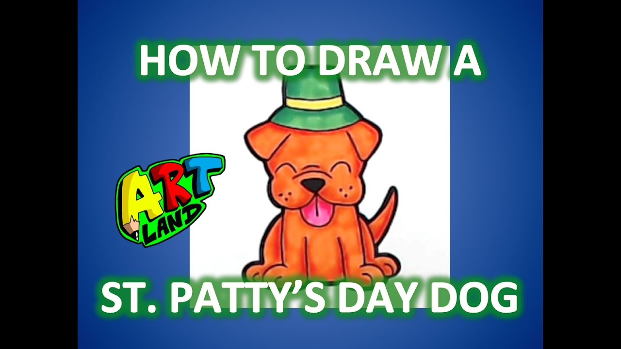 How to Draw a ST. PATTY'S DAY DOG - YouTube