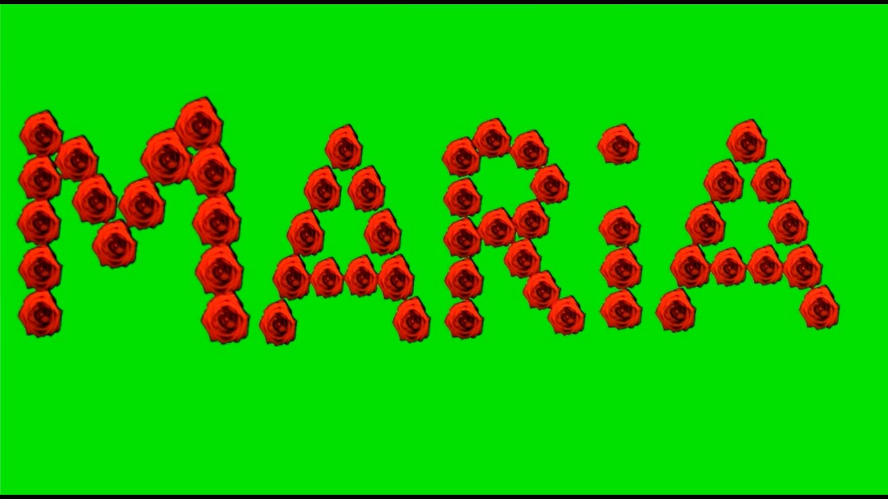 MARIA red rose green screen - YouTube