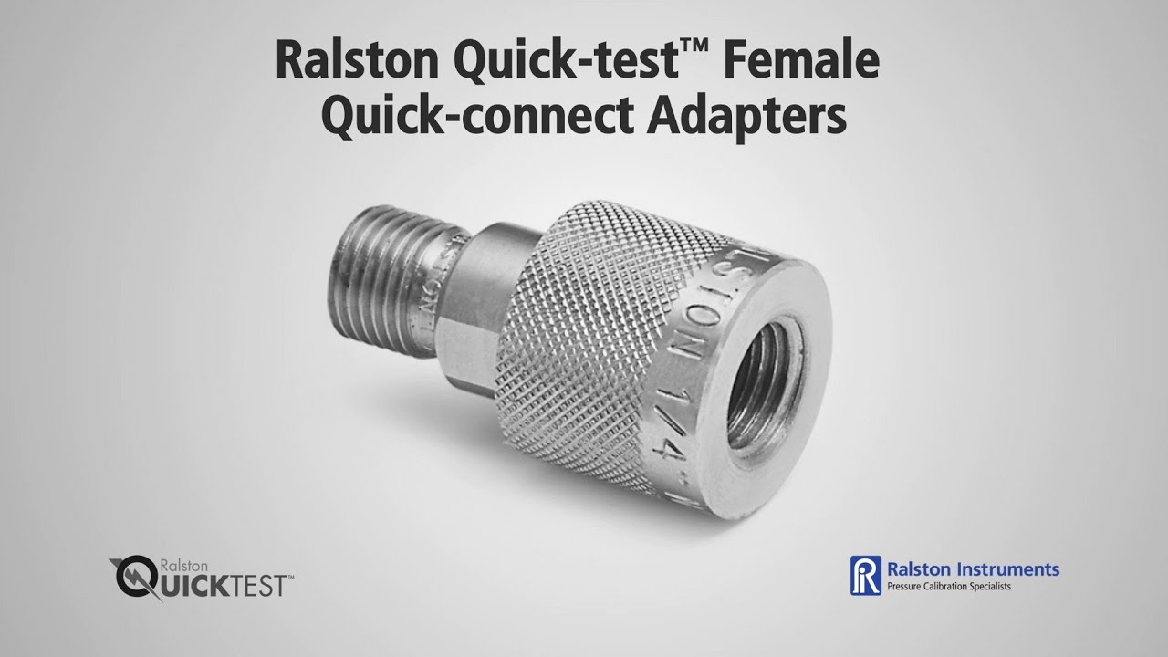 How To Use NPT Female Quick-connect Adapters | Ralston Instruments ...