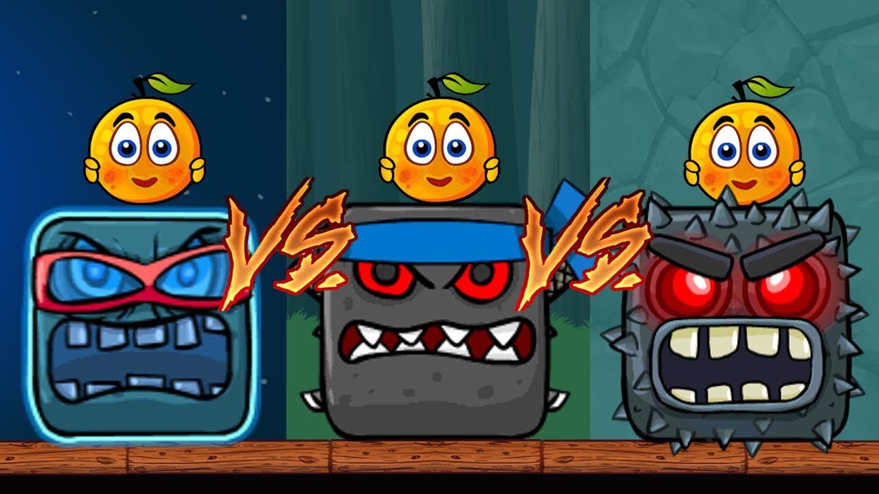 Red Ball 4 - Orange Ball kills the Moon Boss Ninja Boss Caves Boss ...