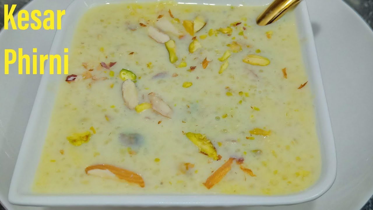 Kesar Phirni Recipe | Leftover Rice Recipe - YouTube