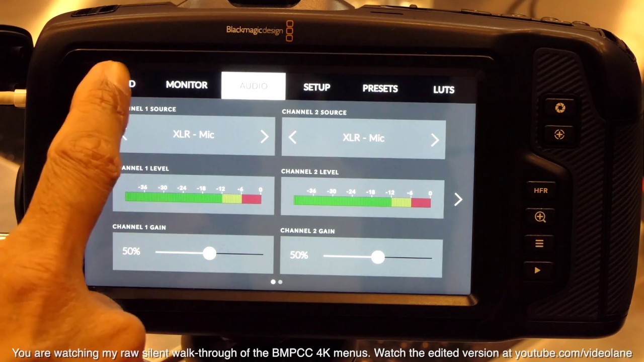 BMPCC 4K Menus Silent Walk-through (Unedited Version) - YouTube