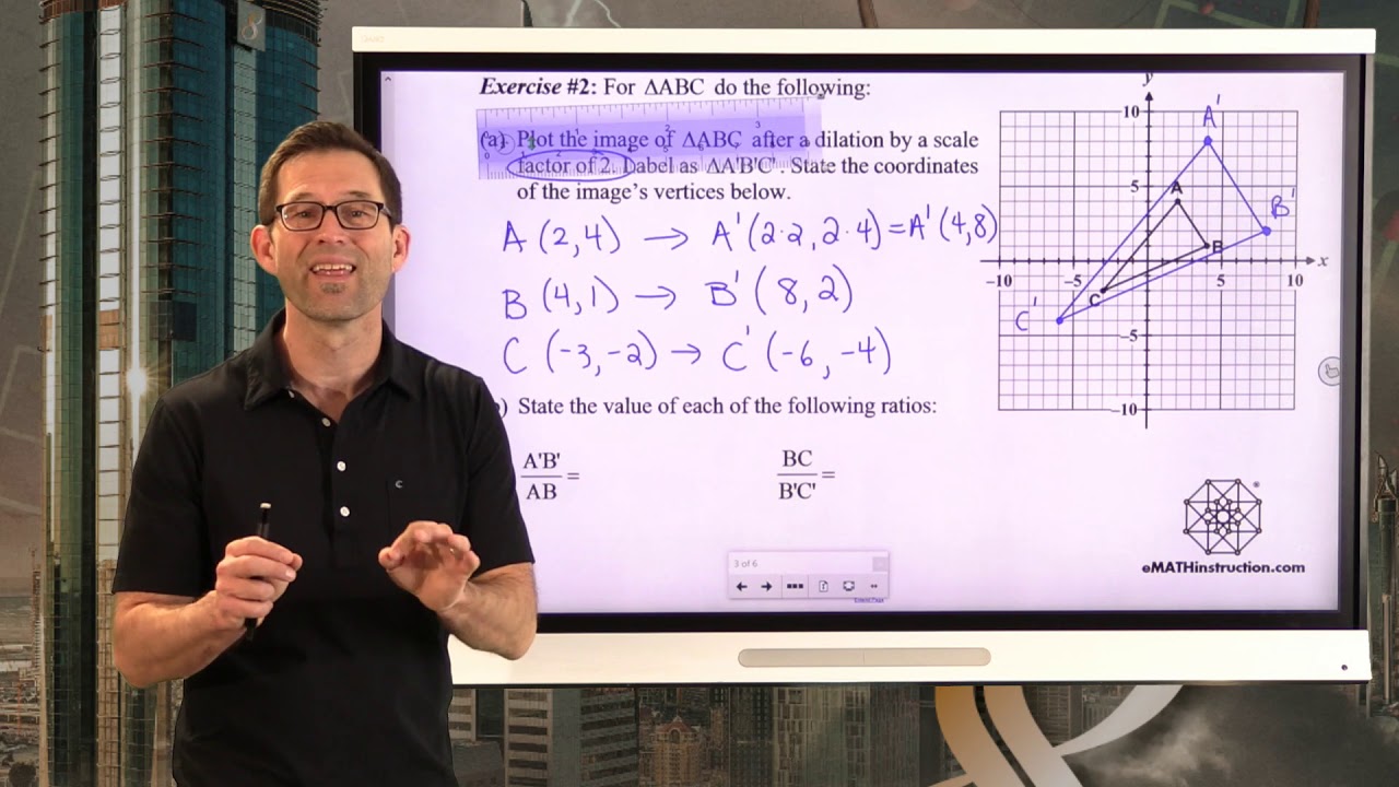 N-Gen Math 8.Unit 4.Lesson 4.Dilations in the Coordinate Plane - YouTube