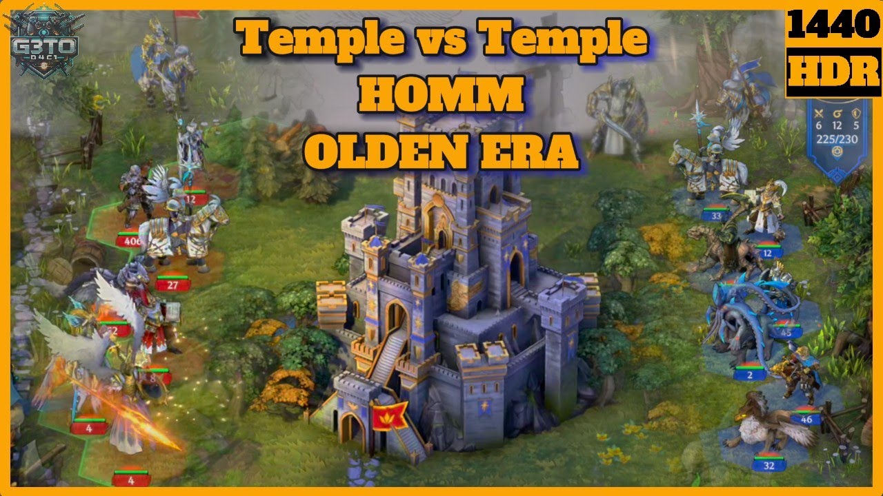 Temple vs Temple in Heroes of Might and Magic Olden Era - YouTube