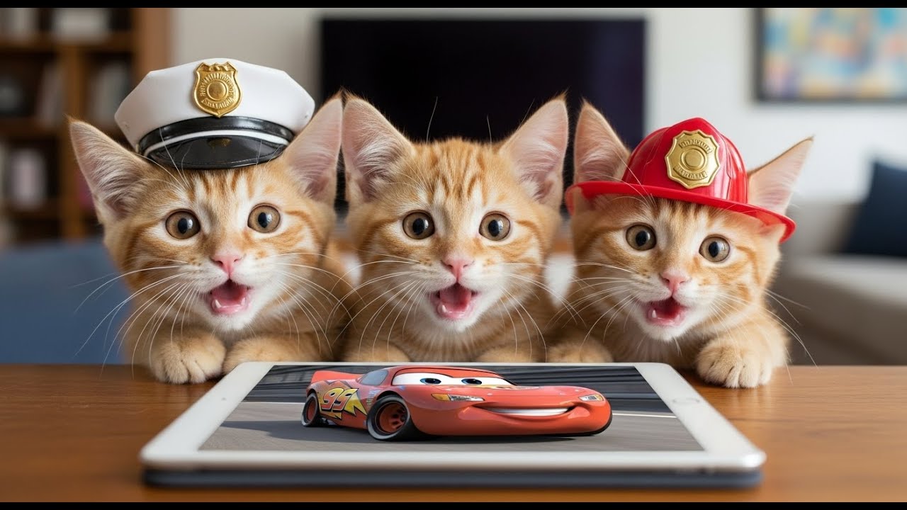 Mama Cat Buys Police & McQueen Cars for Her Kittens 🚓🚗 | Funny Cat ...