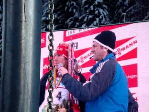 Interview mit Emil Hegle Svendsen nach dem Massenstart Ruhpolding 2010