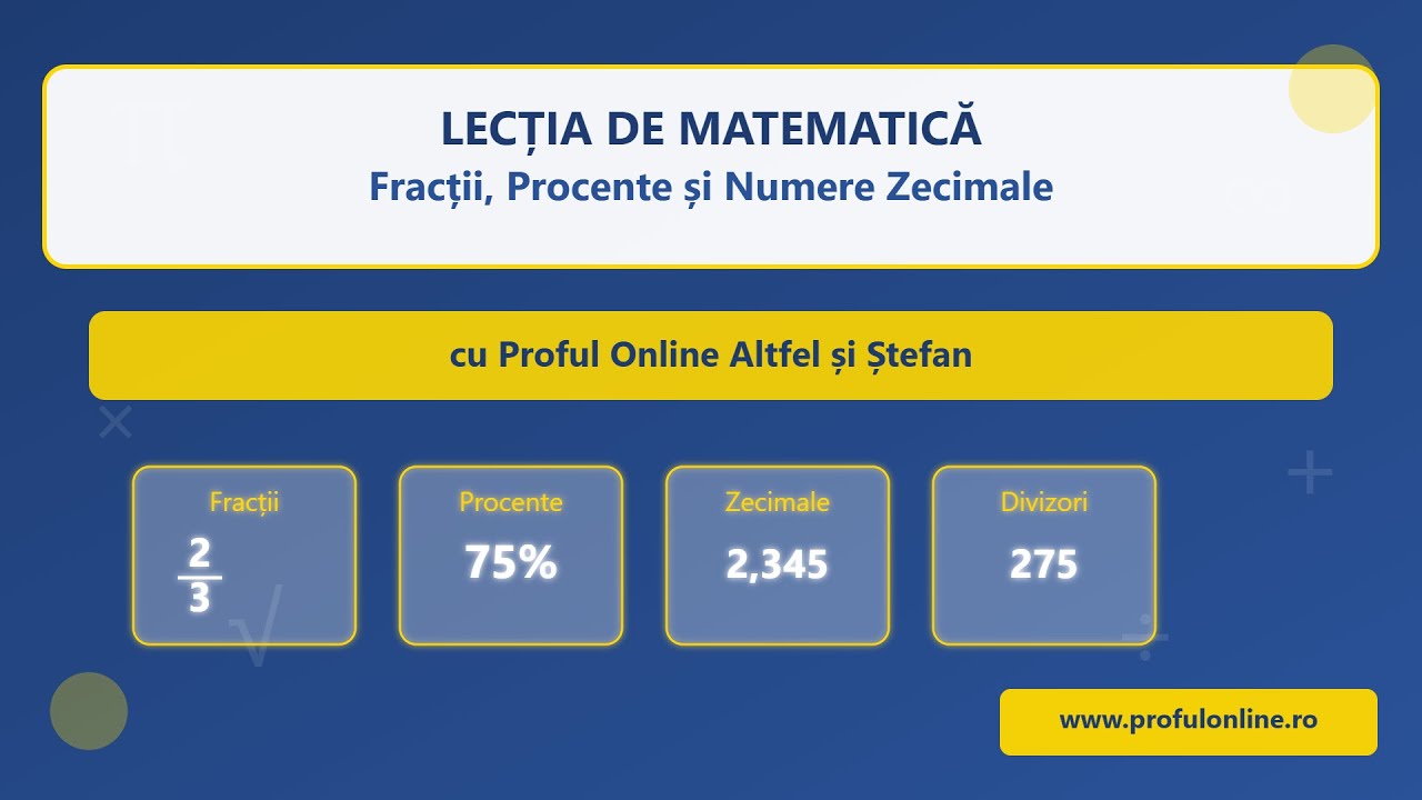 Fracții, Procente și Numere Zecimale cu Părintele Ciprian și Ștefan ...