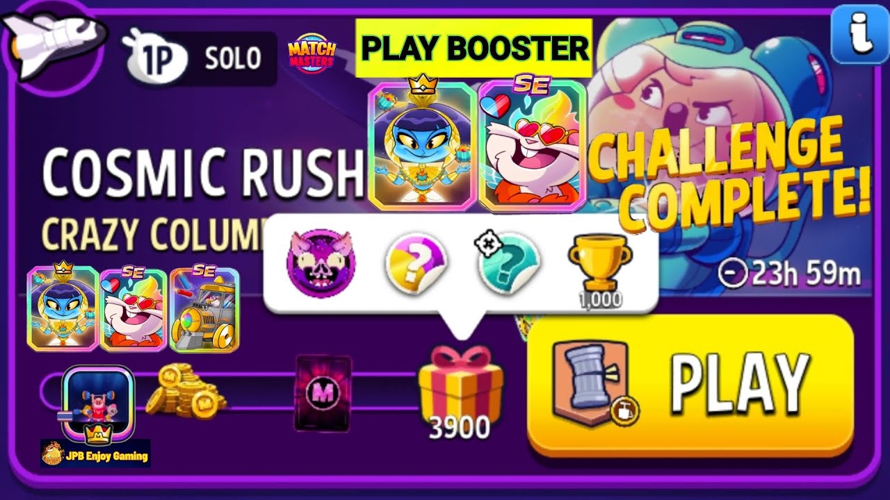 Crazy Columns+Blow 'Em Up Solo Challenge Cosmic Rush/ 3900 Score/Match ...