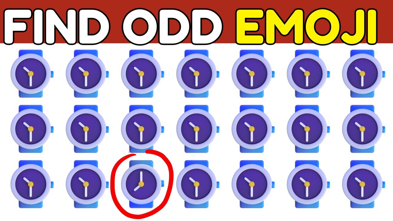 CAN YOU FIND THE ODD EMOJI ONE ODD?| HOW GOOD ARE YOUR EYES? - YouTube