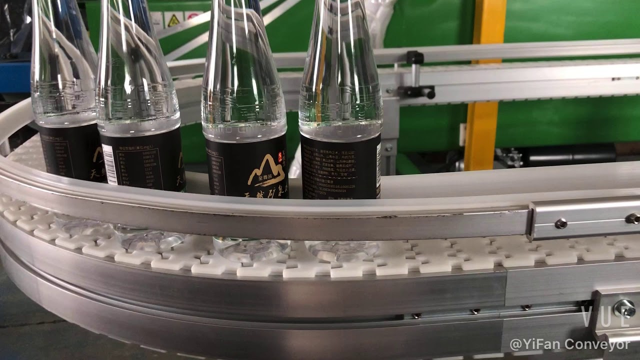 Food Industry Plastic Top Chain Conveyor in Aluminum Frame for ...